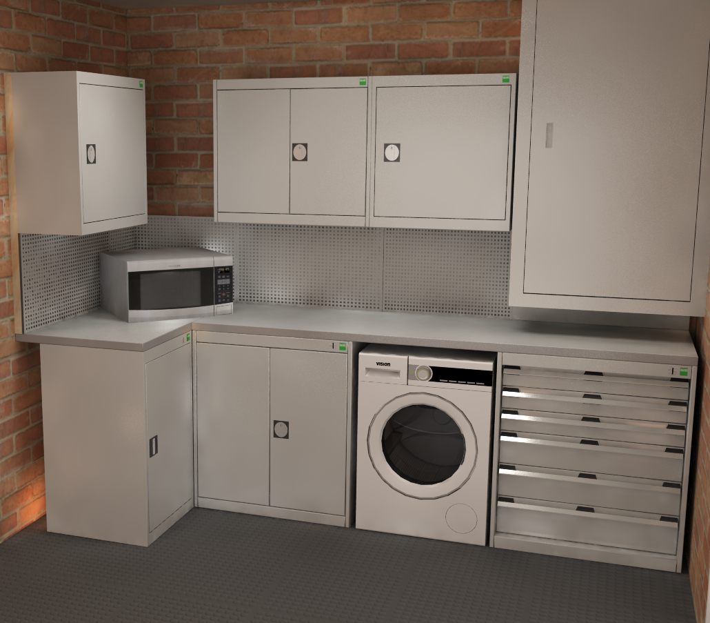 Garage Interior Pictures - Cabinets, Flooring, Wall Storage