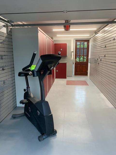 Garage Interior Pictures - Cabinets, Flooring, Wall Storage