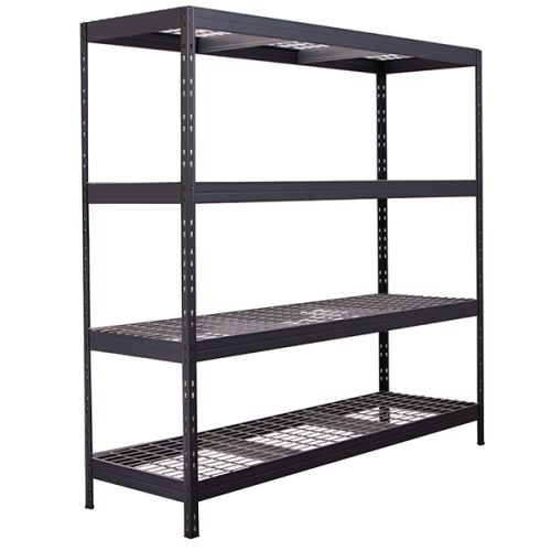 Heavy Duty Garage Wire Mesh Shelving 400kg UDL 1800mm H x 1800mm W x ...