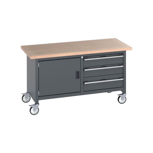 Bott Cubio 1500mm W x 750mm D x 840mm H Mobile Bench With Cupboard And ...