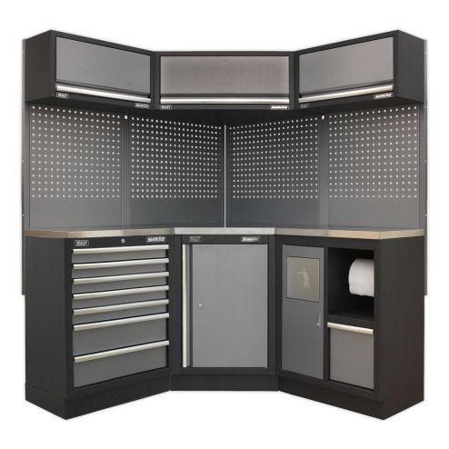 Sealey Workshop Corner Cabinet Set 7 Piece - GaragePride